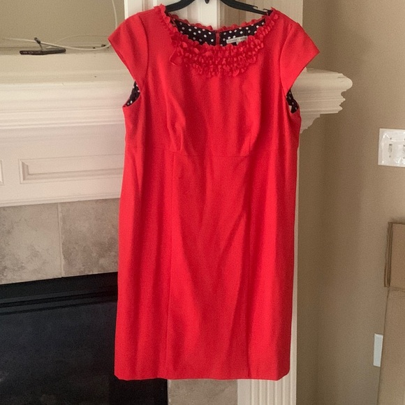 Sandra Darren | Dresses | Sandra Darren Red Black And White Dress With ...